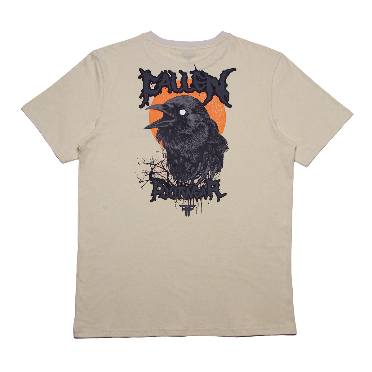 DARK RAVEN TEE - IVORY / ORANGE – Fallen Footwear Colombia